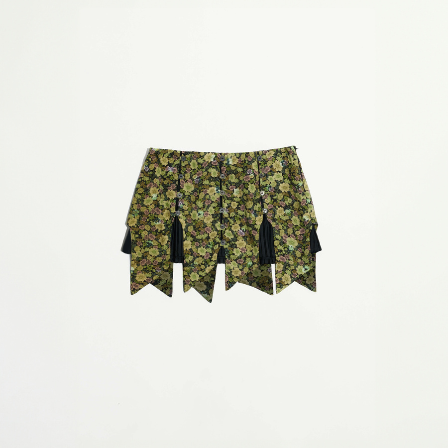 Avavav panel mini skirt floral green