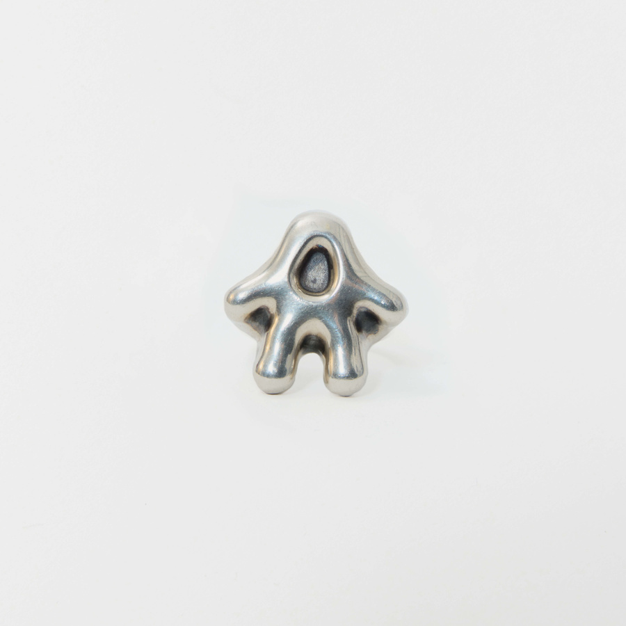 Silver old lady ring